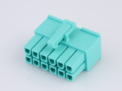 EXTreme Ten60Power Vertical Receptacle with Side Guides, 30 Signal Circuits, Press Fit Tail