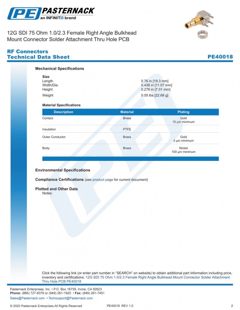 PE40018 datasheet page 2