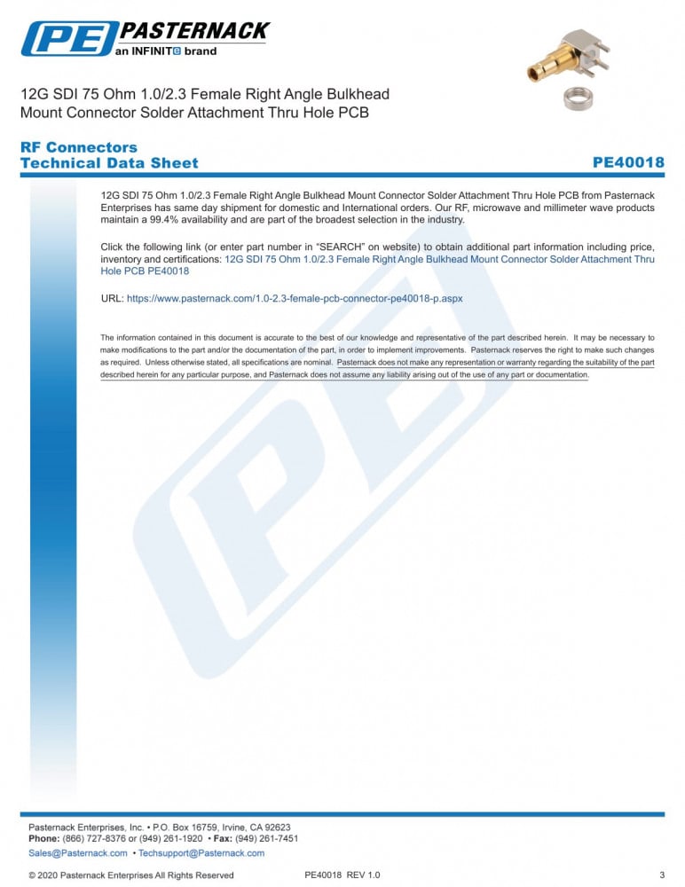 PE40018 datasheet page 3