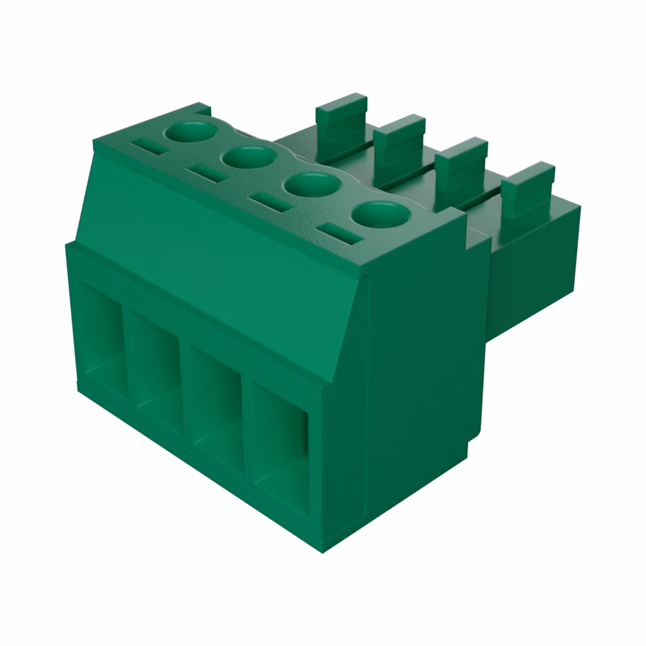 3.50mm Pitch Eurostyle Horizontal Plug, Green Housing, 4 Circuits for sale