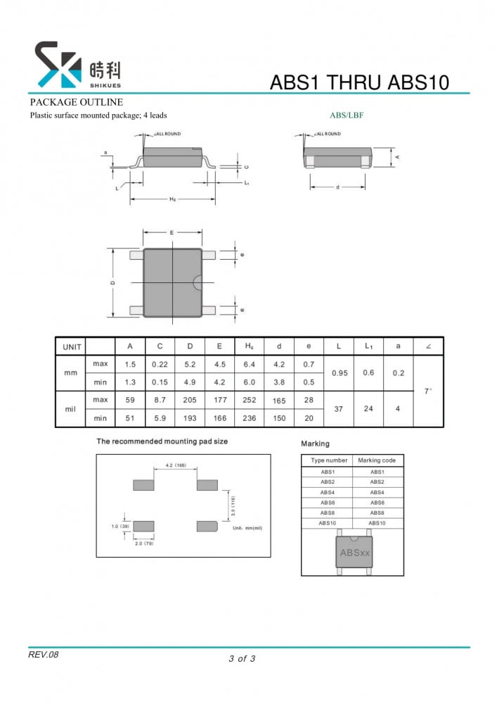 ABS8 datasheet page 3