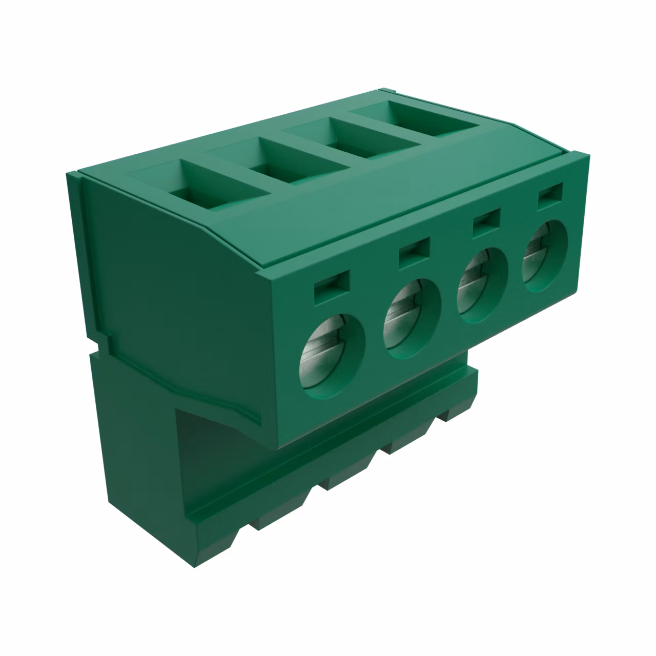 5.08mm Pitch Eurostyle 180° Wire Entry Plug, without Mounting Ends, 4 Circuits, Green for sale