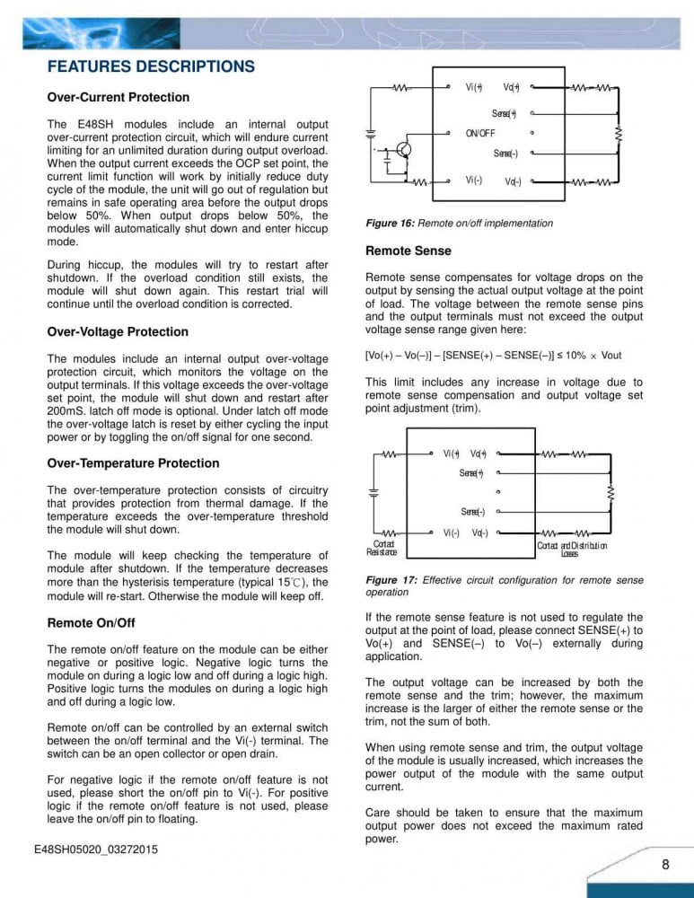 DELTA E48SH datasheet page 8
