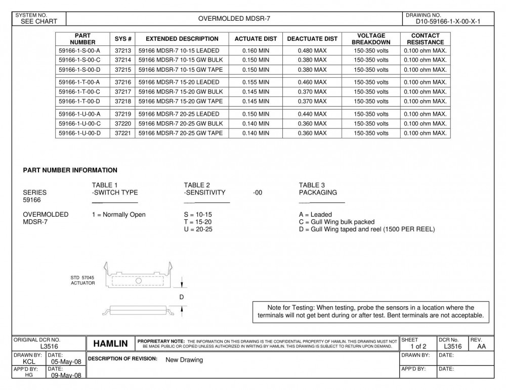 59166 series technical drawing page 1