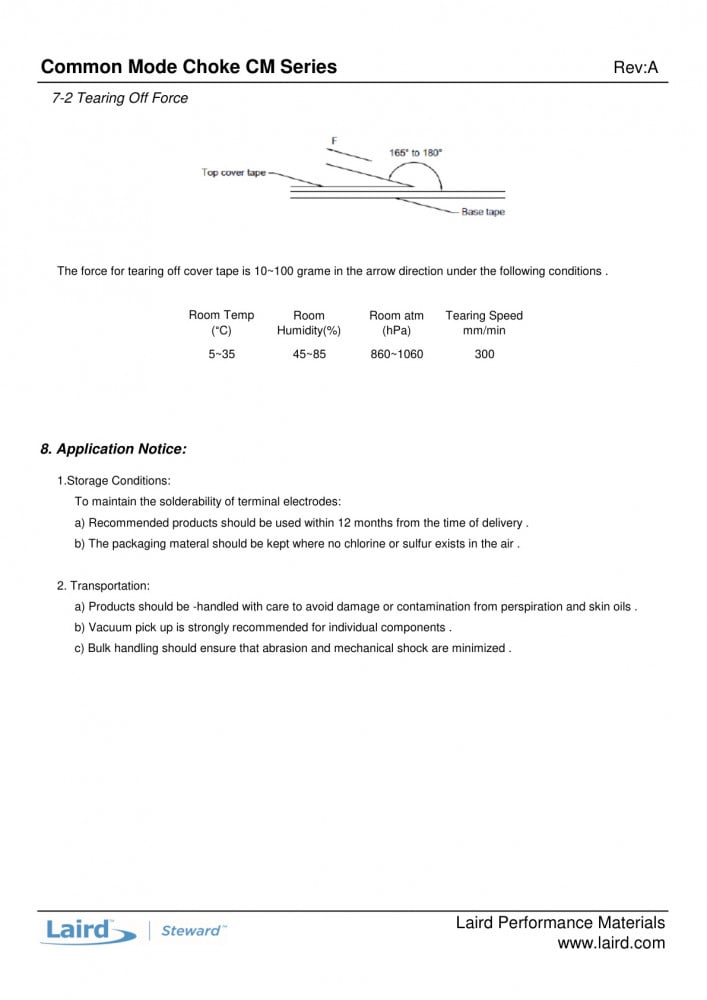 Laird CM series datasheet page 8
