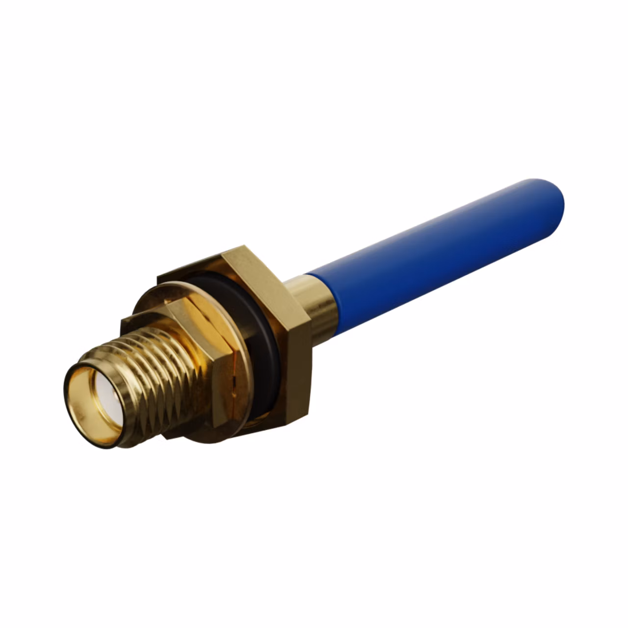 SMA Jack, Straight, Bulkhead, Solder, RG-402 (.141