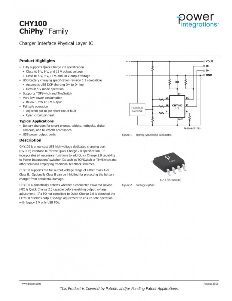 CHY100D-TL datasheet page 1