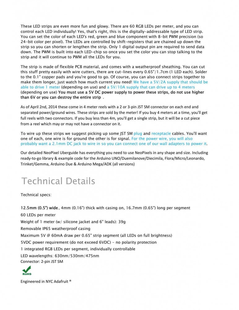 Adafruit 1461 technical document page 2