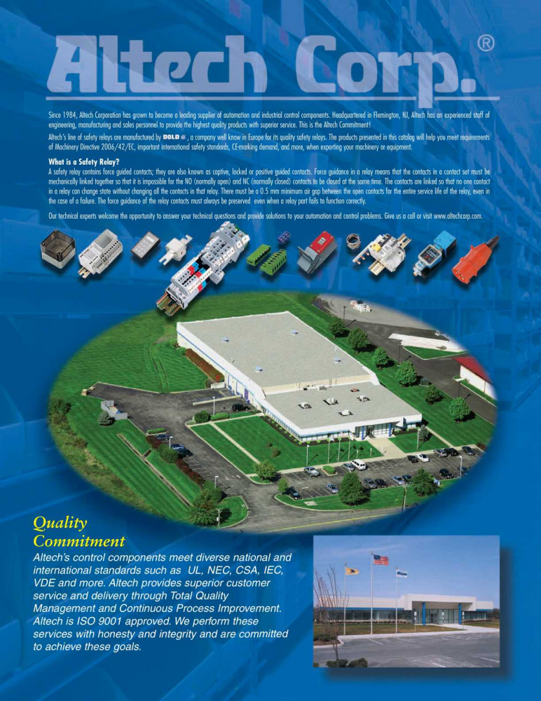 Altech safety relay catalog page 2