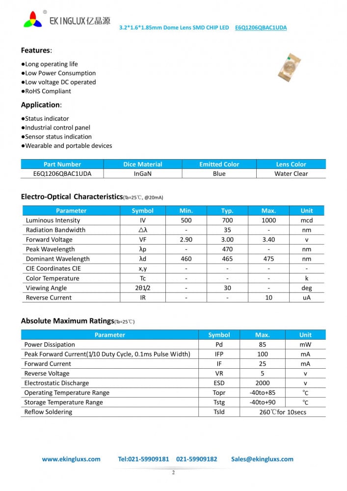 E6Q1206QBAC1UDA datasheet page 2