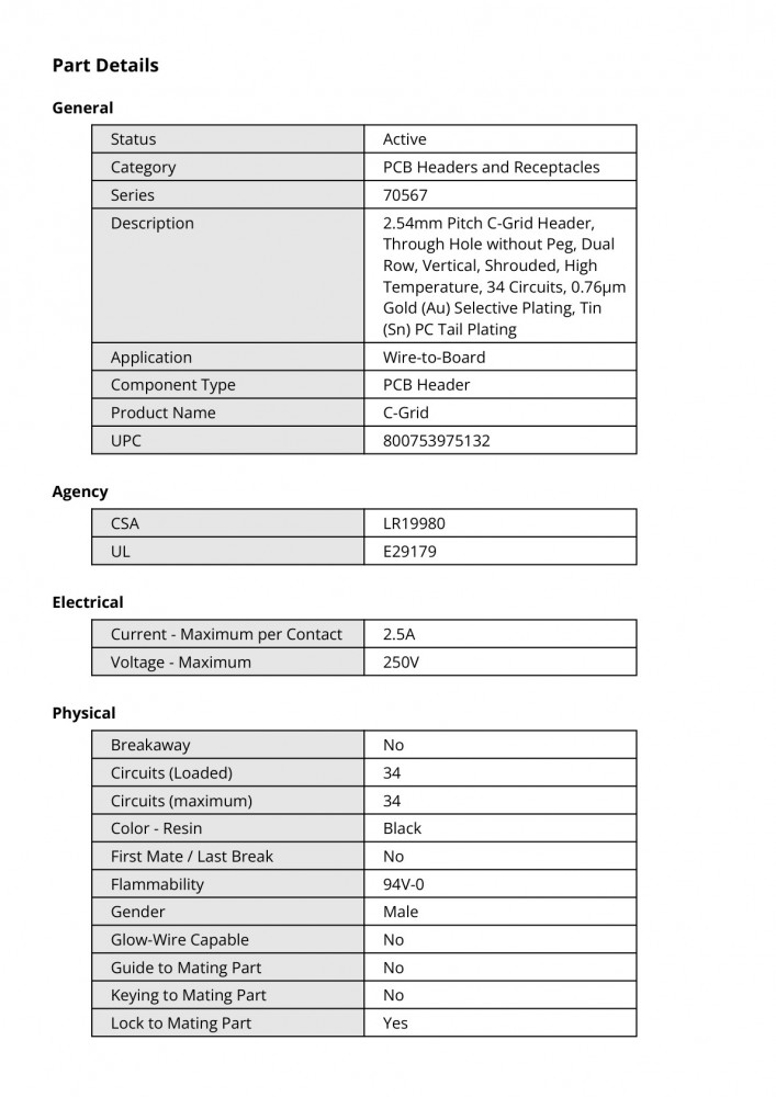 MOLEX 15800345 product document image 2