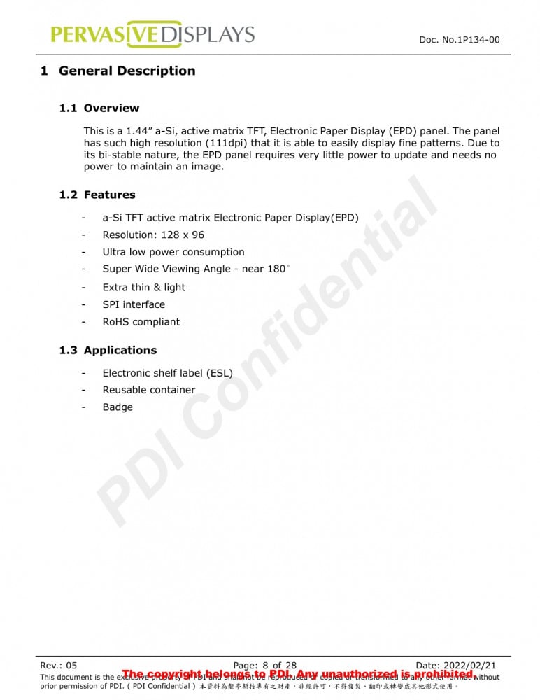 E2144CS021 specification page 8