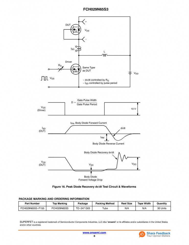 FCH029N65S3 datasheet page 8