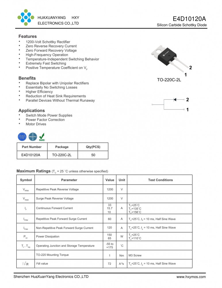 E4D10120A-HXY datasheet page 1