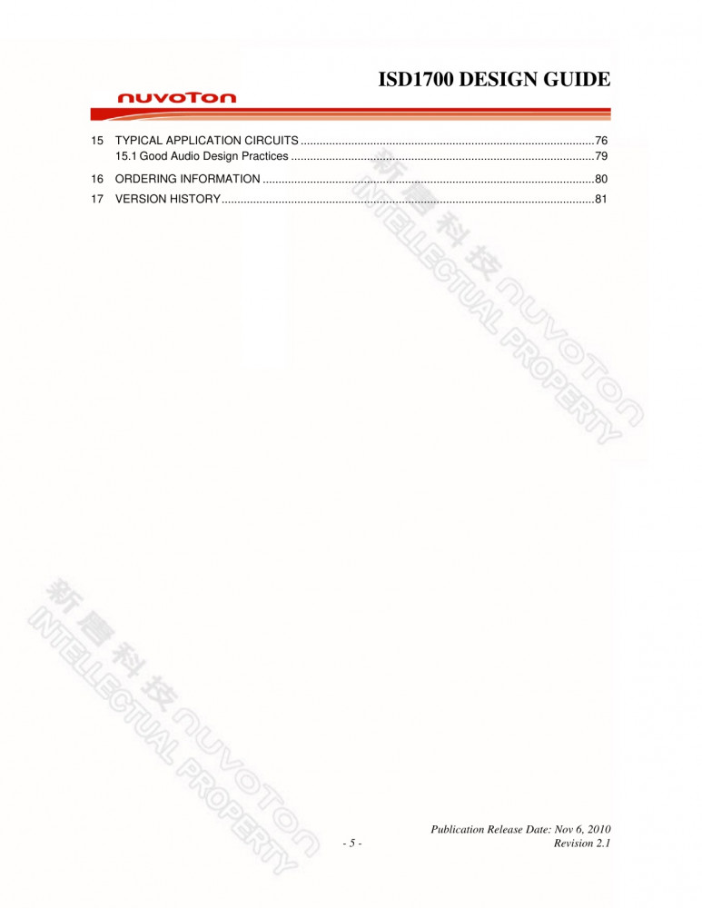 ISD1700 design guide page 5