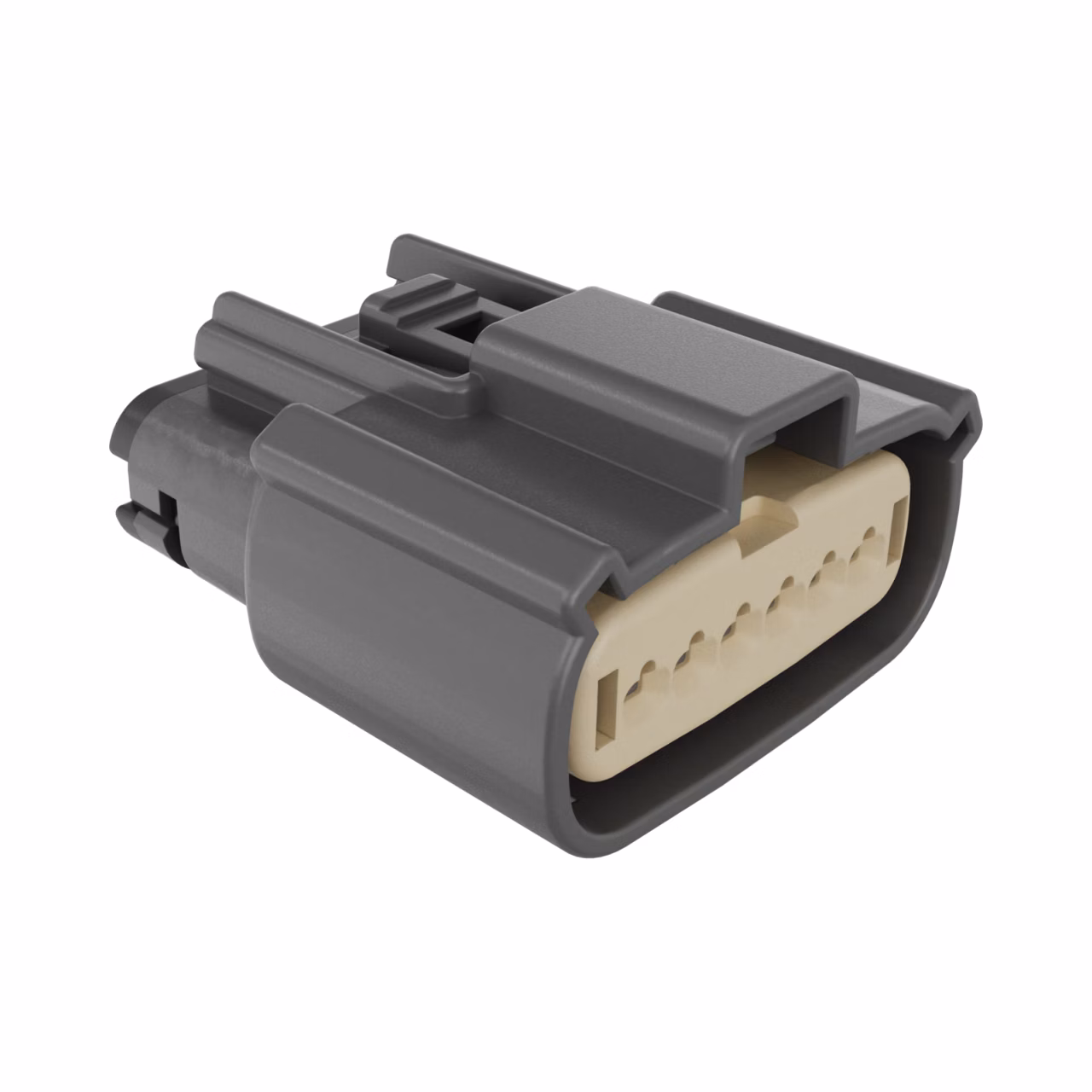 MX150 Mat-Sealed Female Connector Assembly, Single Row, 6 Circuits, Keying Option C, Dark Gray for sale