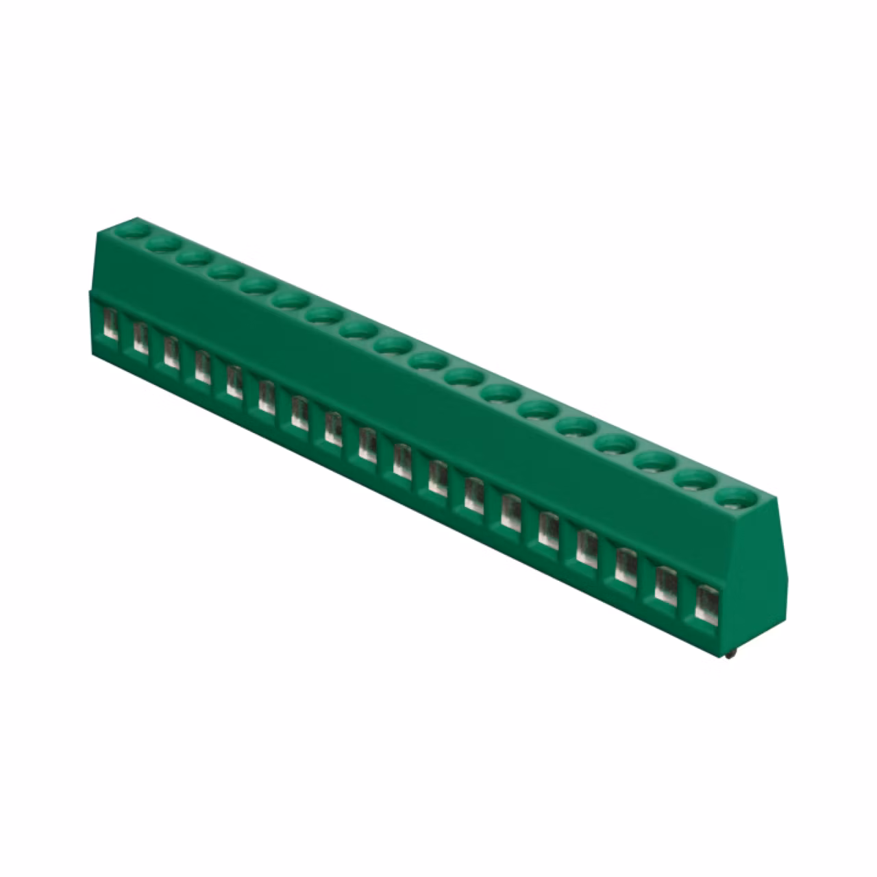 5.08mm Pitch Eurostyle Vertical Fixed Mount PCB Terminal Block, Green Housing, 18 Circuits for sale