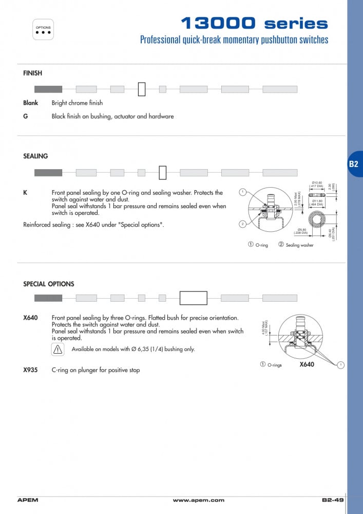 APEM U482 technical document page 6