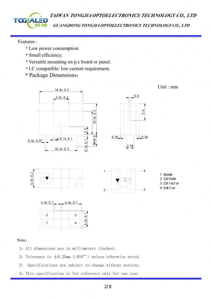 TJ-IEL14610FOI4FLC94FR-A5 specification page 2