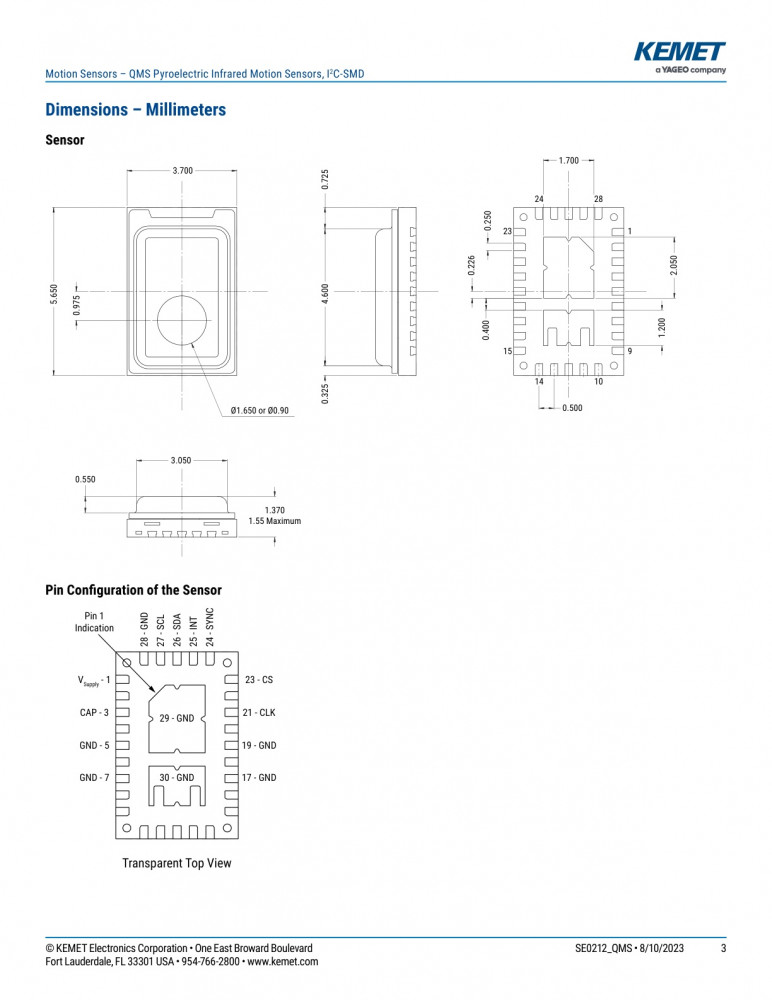 KEMET USEQMSEA220980 technical document page 3