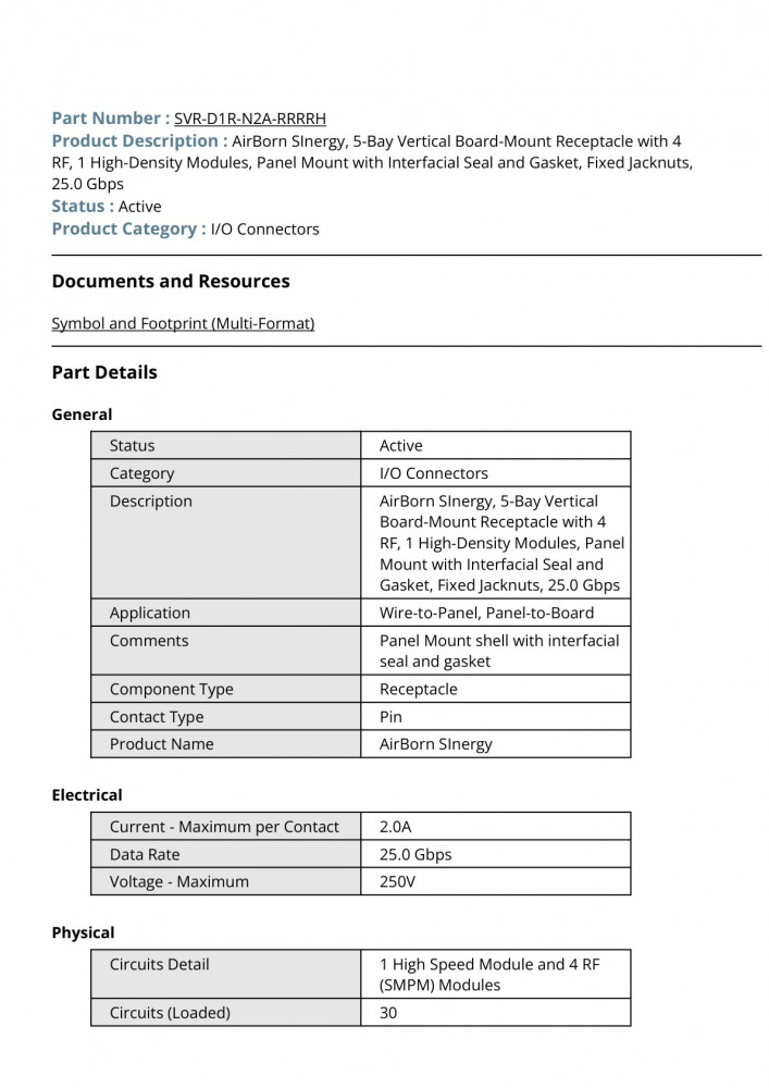 SVR-D1R-N2A-RRRRH technical document image, page 1