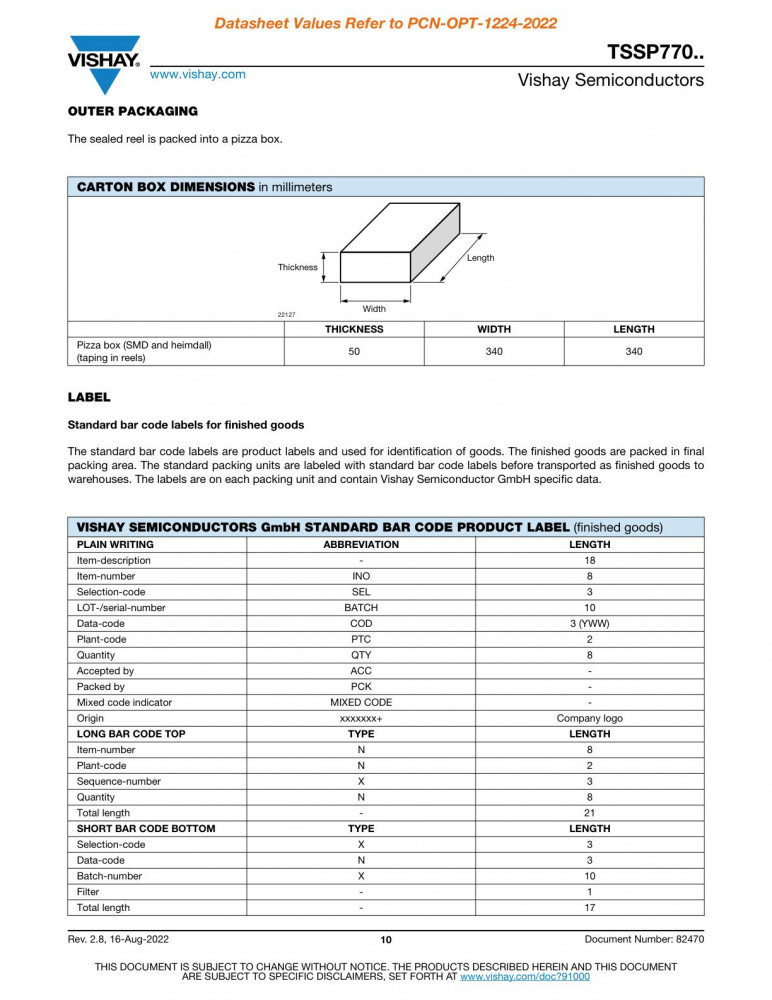 TSSP77038ETR datasheet page 10
