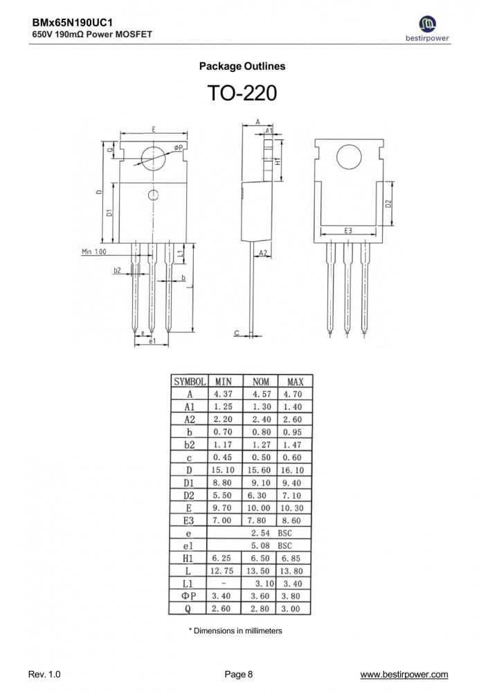 BMW65N190UC1 datasheet page 8