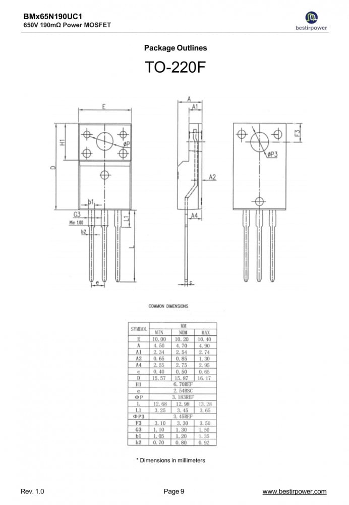 BMW65N190UC1 datasheet page 9