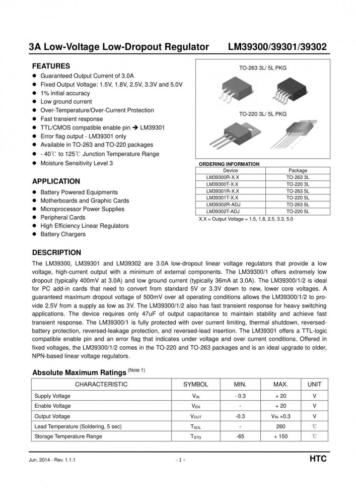 LM39300R-3.3 datasheet page 1