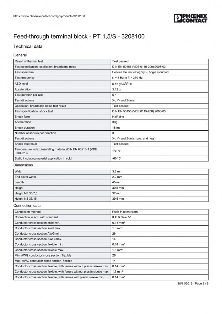 PT 1,5/S technical document page 3