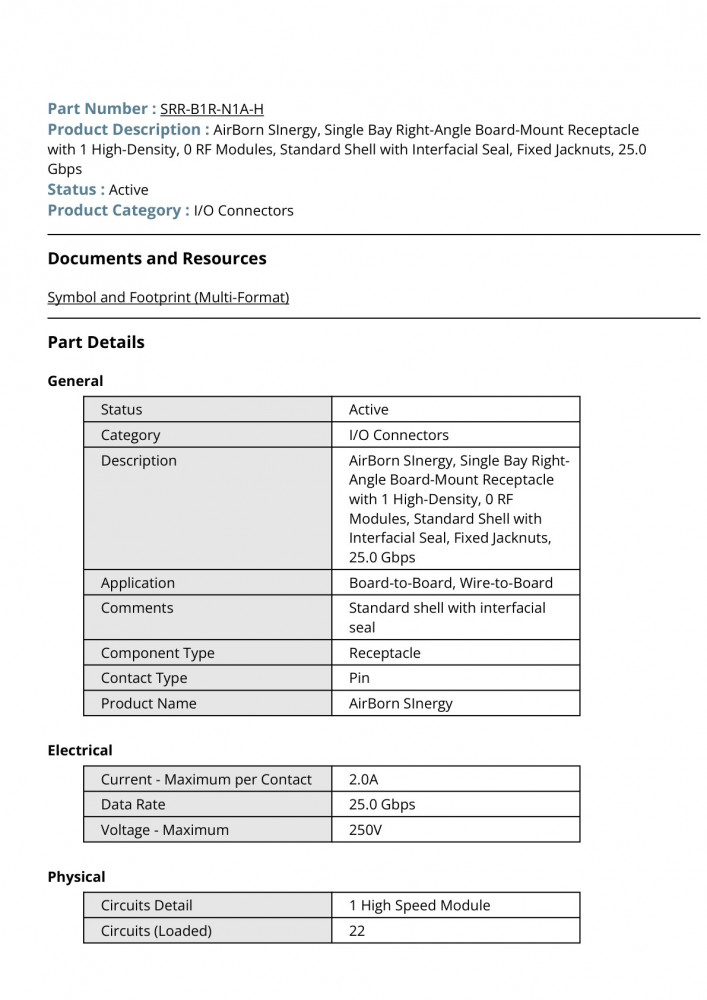 SRR-B1R-N1A-H technical document image, page 1