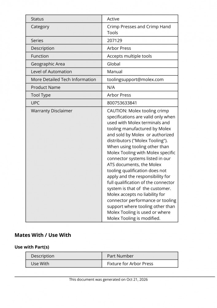 Molex 690200660 technical document visual, page 2