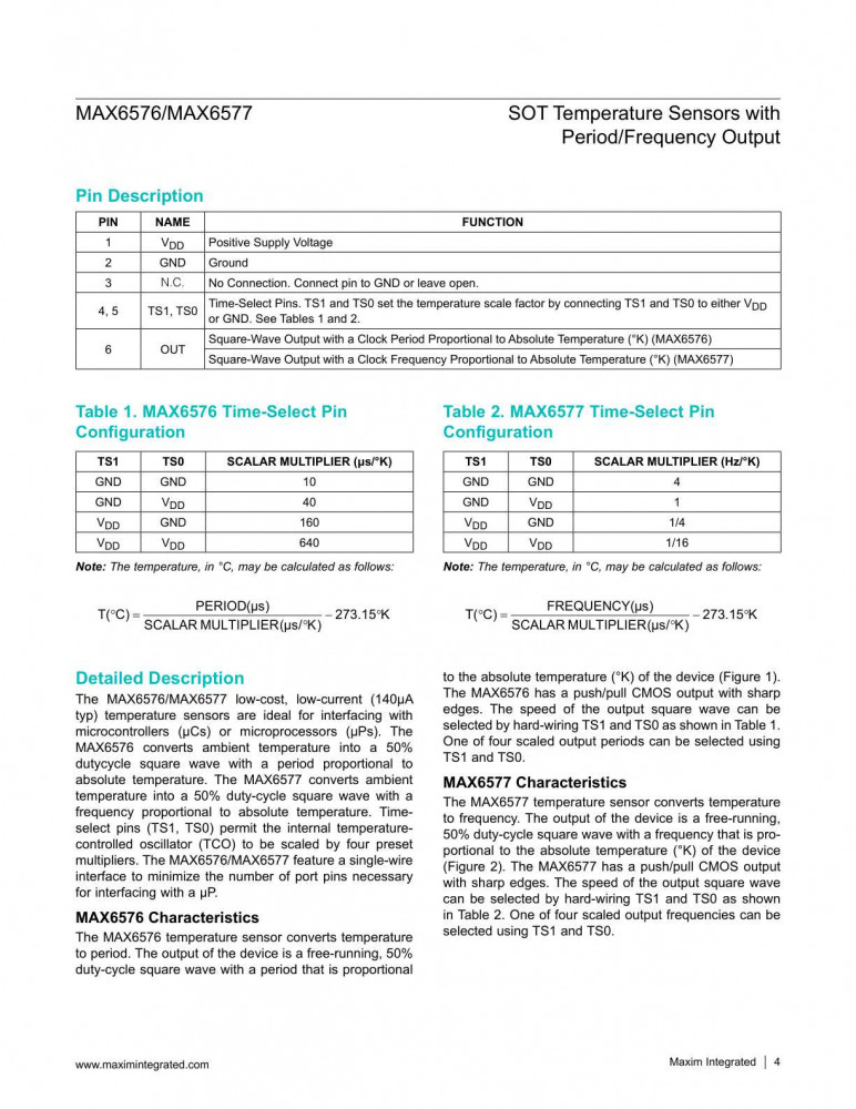 MAX6576 document page 4