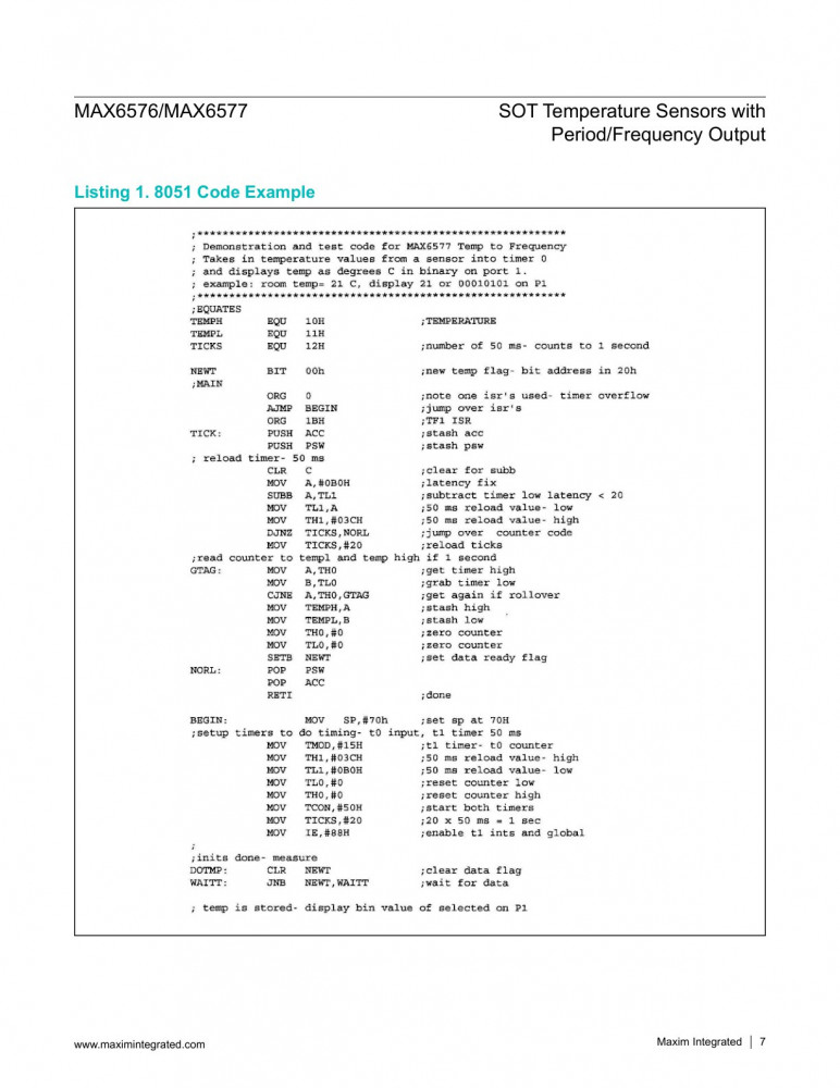 MAX6576 document page 7
