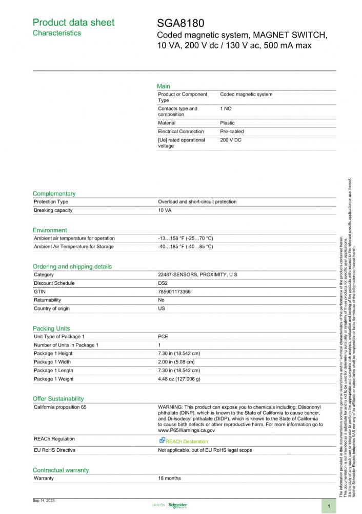 SGA8180 technical document preview