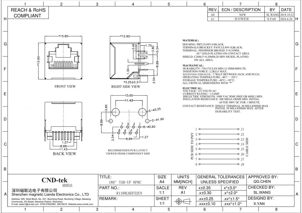 R1188L6EF52UN technical drawing preview