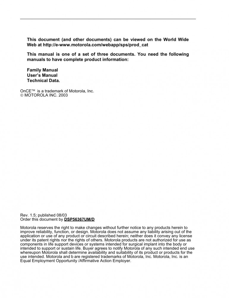 DSP56367 manual page 2