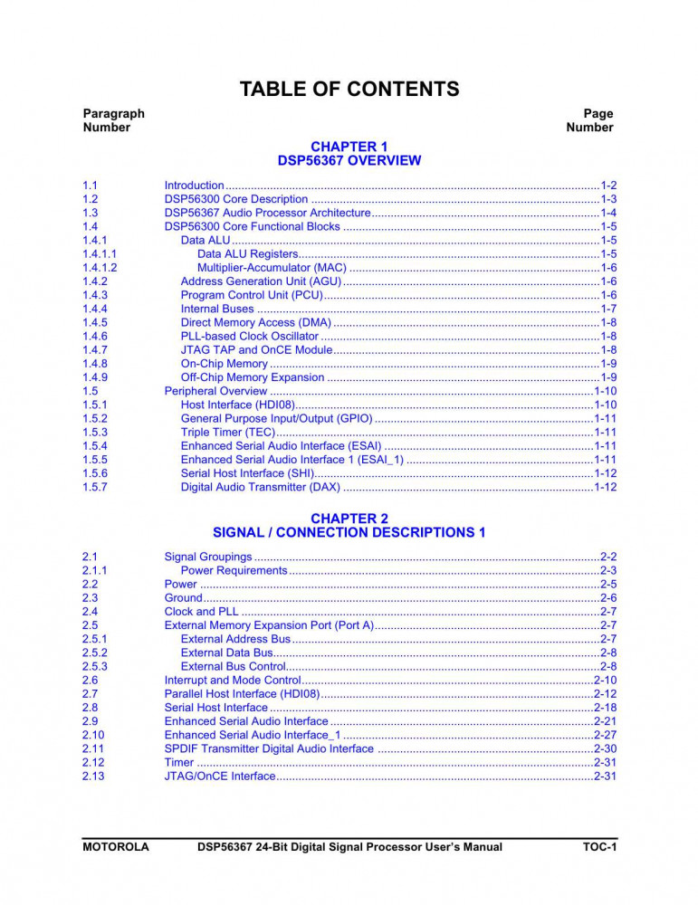 DSP56367 manual page 3