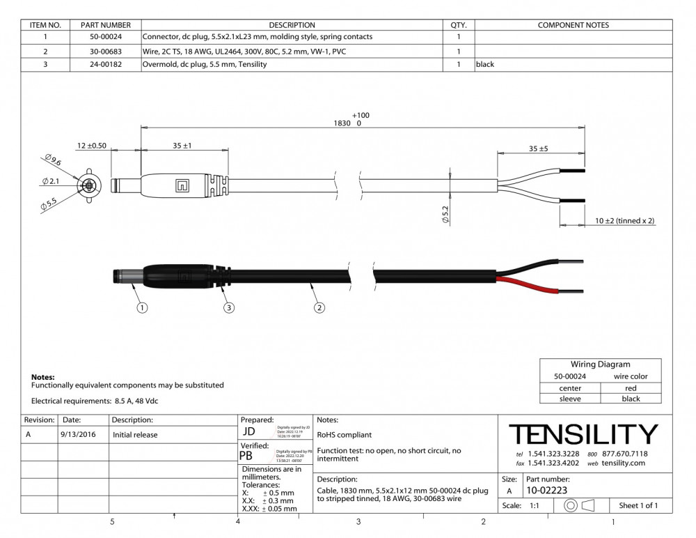 Tensility International 10-02223 assembly drawing