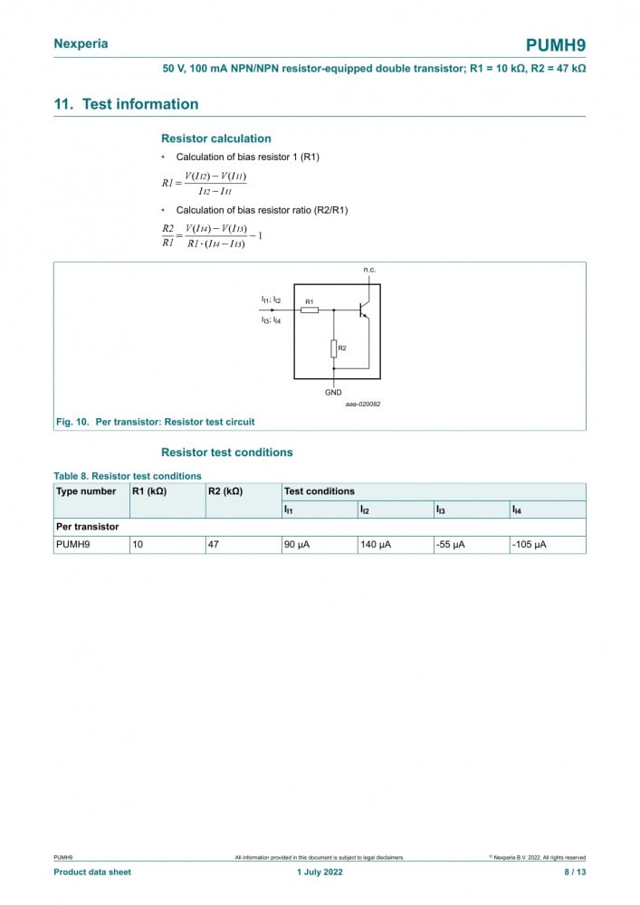 PUMH9,115 datasheet page 8