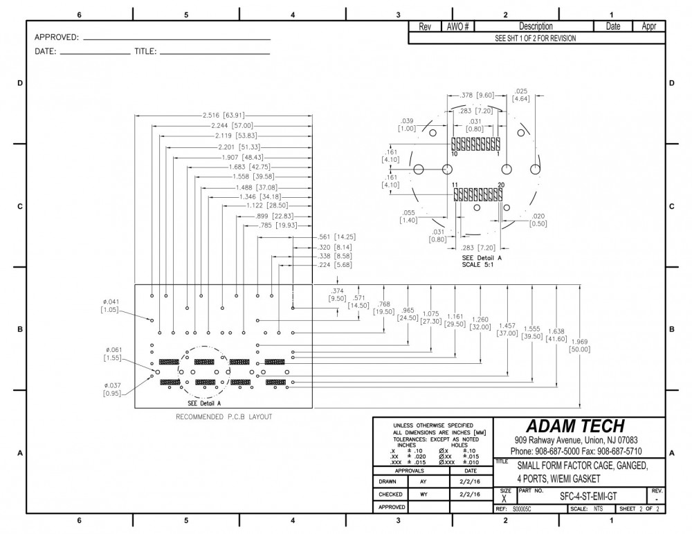 ADAM TECH SFC-4-ST-EMI-GT drawing, page 2
