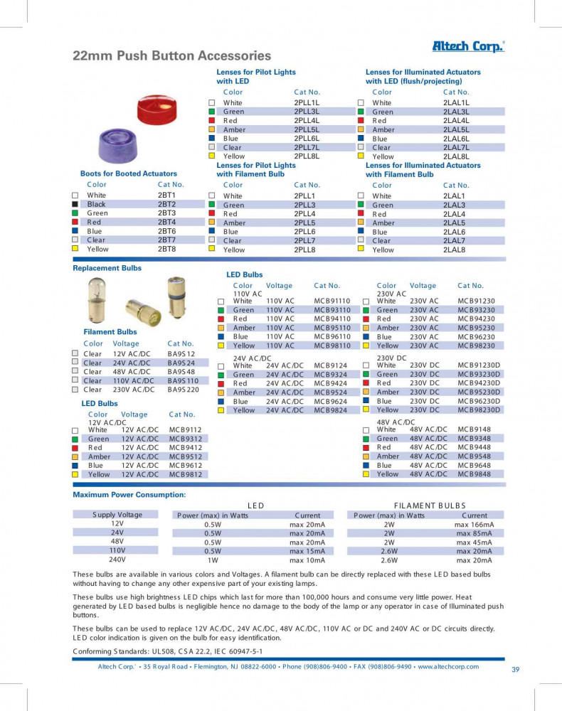 Altech BA9S24 technical document preview