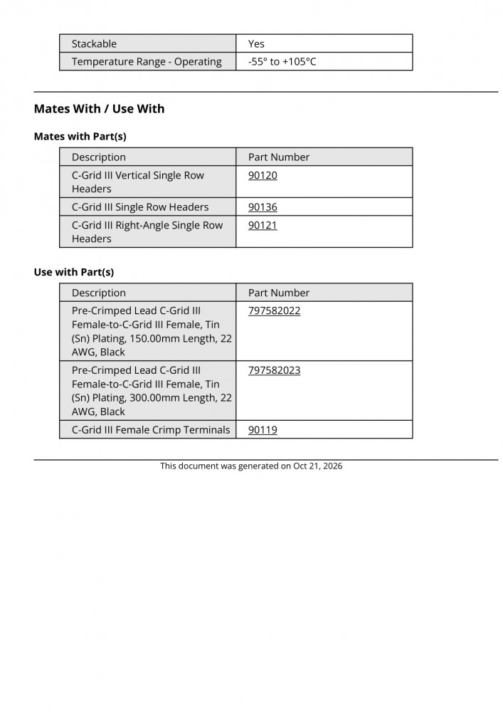 MOLEX 901230132 technical document preview, page 3