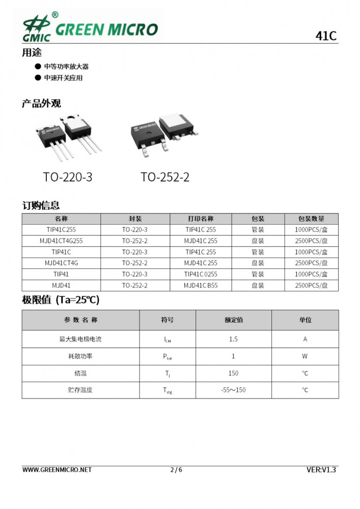 TIP41C255 datasheet page 2