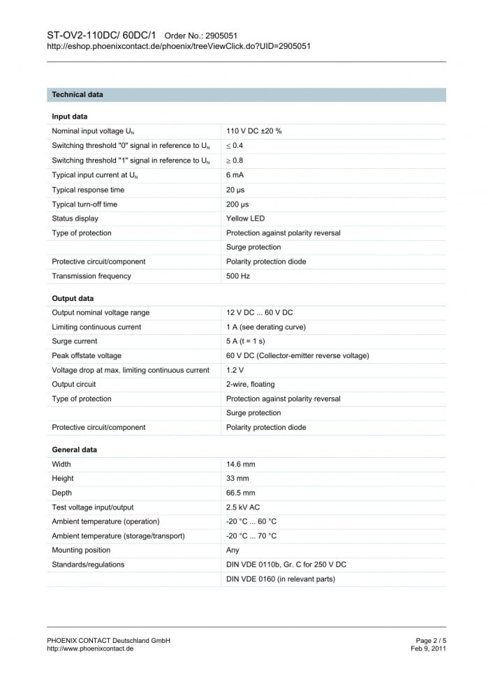 Phoenix Contact 2905051 datasheet page 2