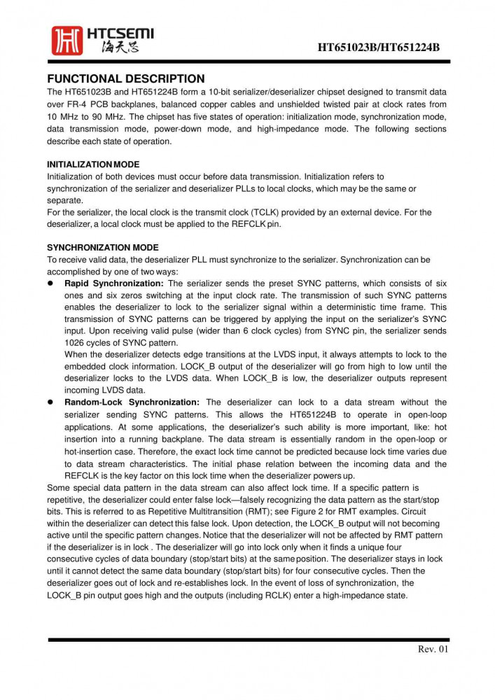 HT651023BRSZ datasheet page 2
