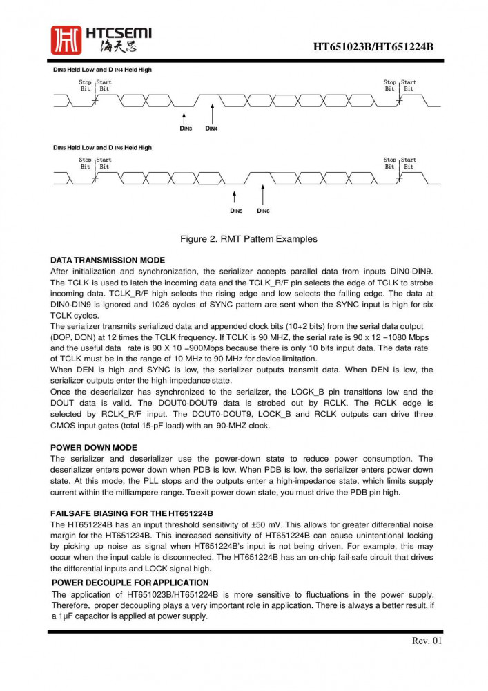 HT651023BRSZ datasheet page 3