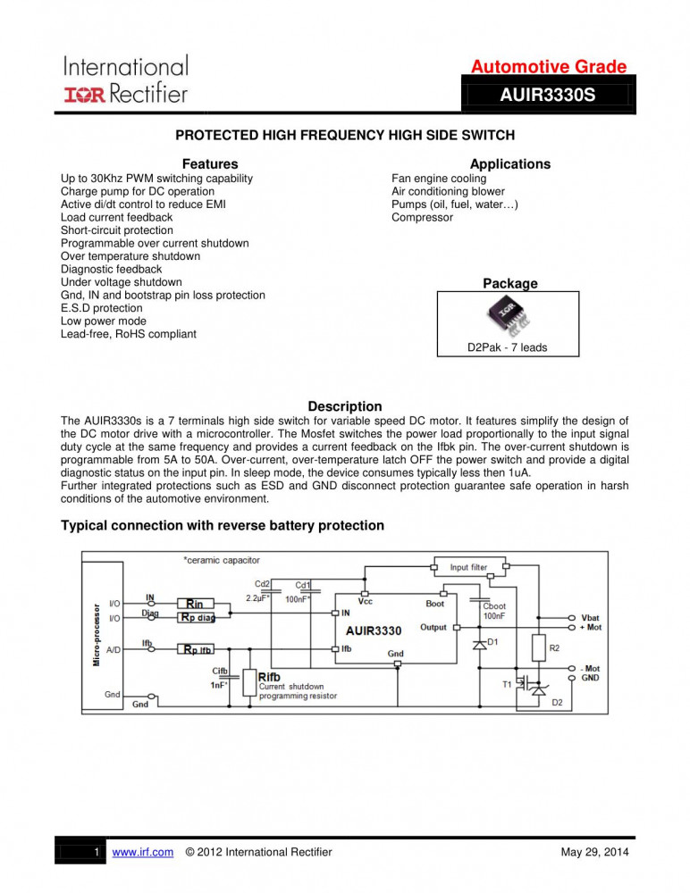 AUIR3330STRL datasheet page 1