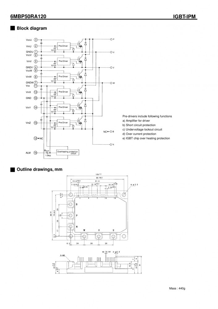 6MBP50RA120-55 datasheet page 3