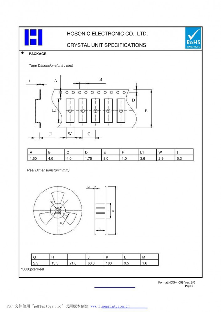 HOSONIC E3SB27E00000DE specification page 7